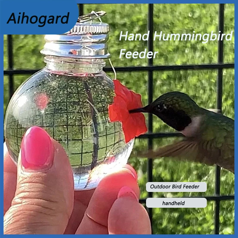 Round Bird Feeder Plastics Hanging Bird Feeder Bottle Outdoors Handheld ...