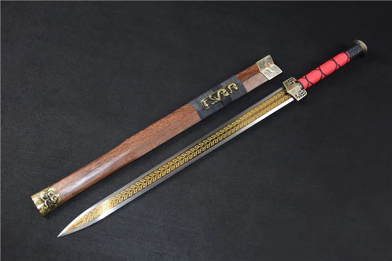 84cm-Japanese-roasted-gold-Flame-pattern-Chinese-sword-fighting ...