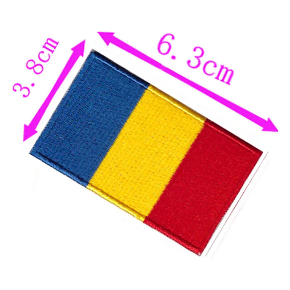 6-3cm-Wide-1pc-Chad-Country-Flag-Embroidery-Patch-High-Quality-Iron-On ...