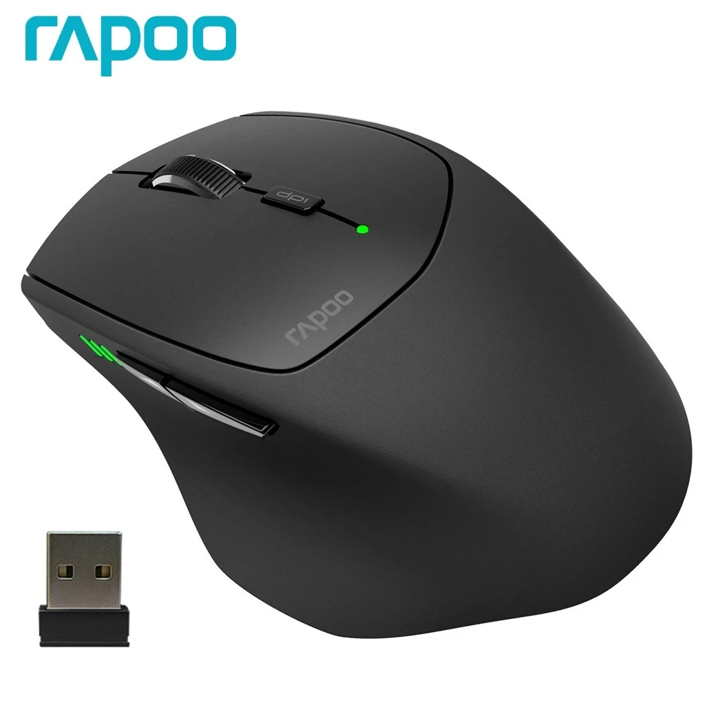 Rapoo MT550 Multi-Mode Wireless Mouse Ergonomic Buetooth Mouse 1600 DPI ...