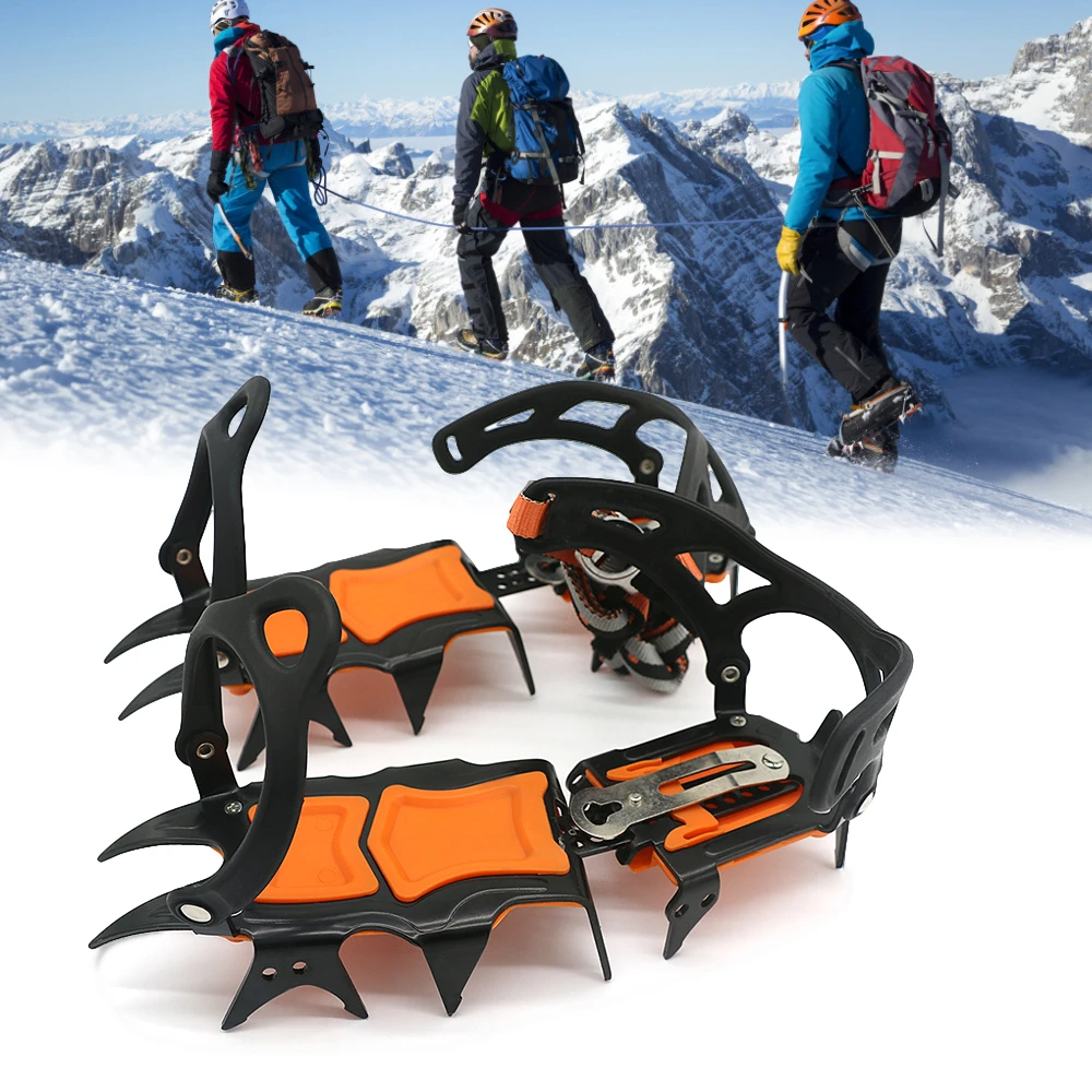 10 / 12 / 14 / 18 / 19 Teeth Ice Crampons Winter Snow Boot Shoes Ice ...