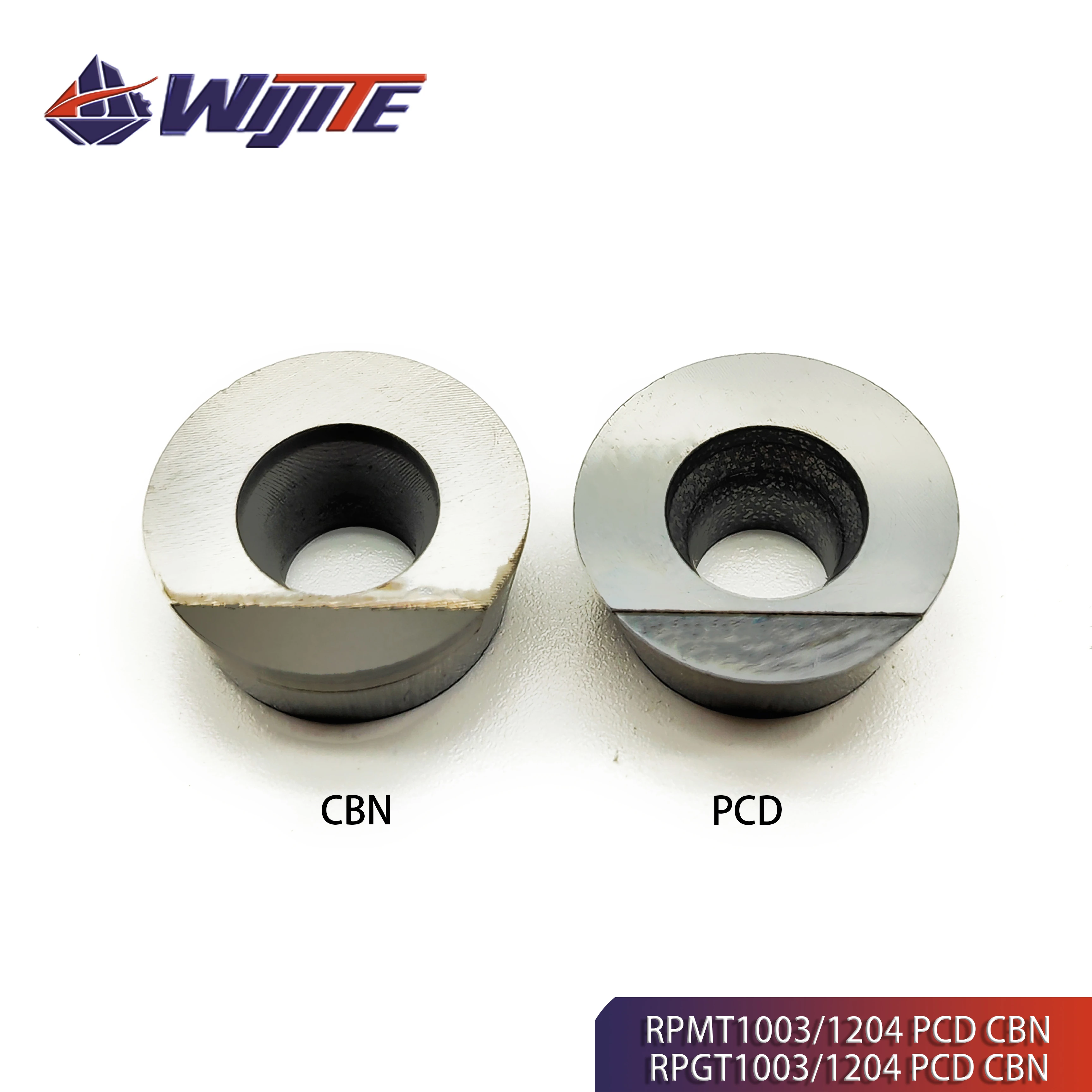PCD CBN RPMT1003 1204 RPGT1003 1204 CNC face milling cutter high quality diamond cubic boron ...