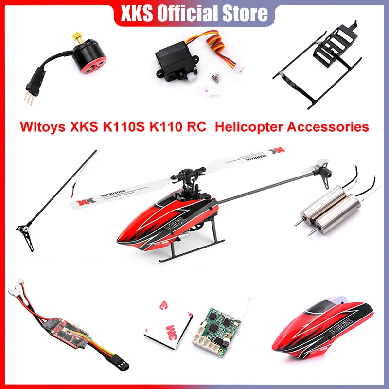 Wltoys xks k110s k110 rcヘリコプターアクセサリー,ブレードギア,モーターローターヘッドテールボード,アップグレード部品 ...