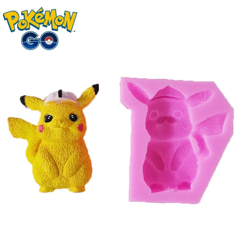Pok-mon-Pikachu-Molde-De-Silicone-Textura-Semi-Tridimensional ...
