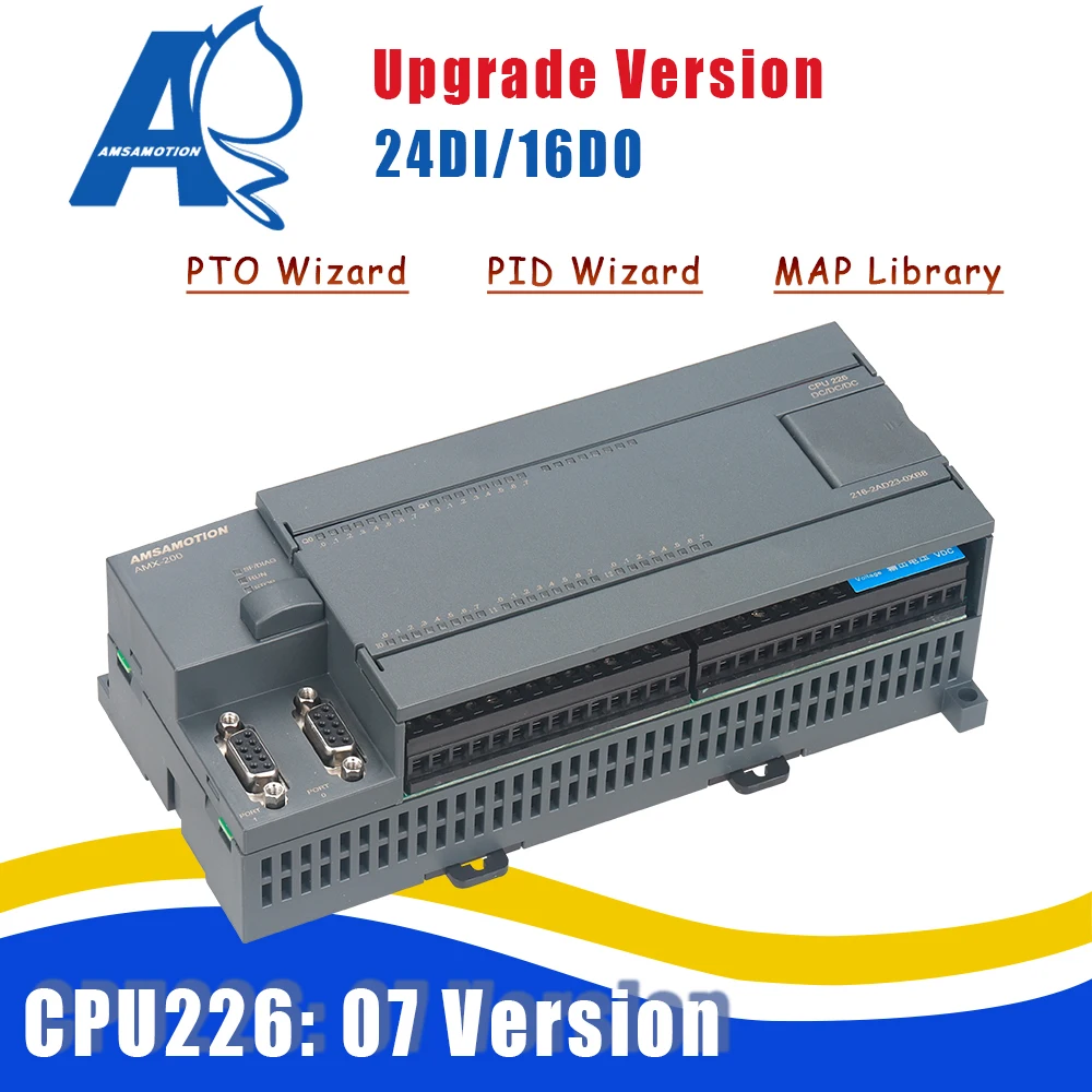 Amsamotion Upgrade PLC CPU226 24DI/16DO 6ES7 216-2AD23/2BD23-0XB8 Relay Transistor Support Win ...