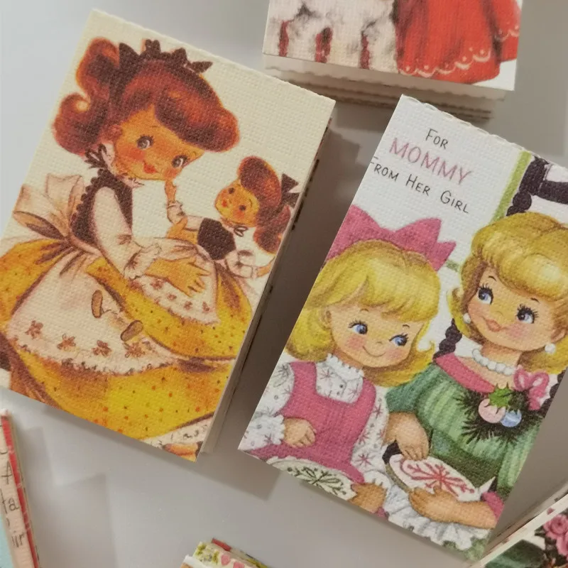 100pcs-Vintage-Textured-Paper-Material-Paper-Cute-Fairy-Tales-Printing ...