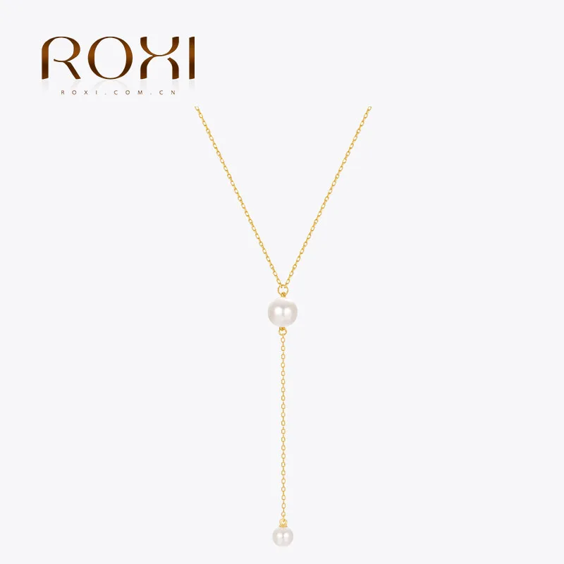 ROXI-Bijoux-Femme-Luxe-925-Sterling-Silver-Y-shaped-Chain-Necklaces-For ...