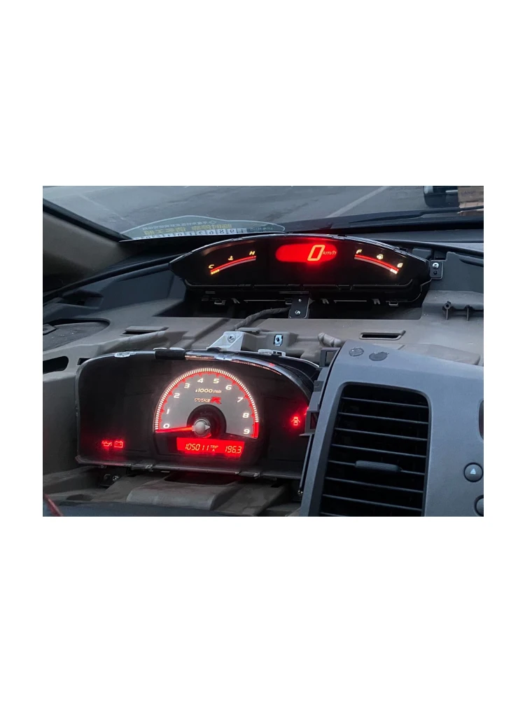 Honda Civic Si Speedometer Gauge Faces Overlay Kit Spoon Style For
