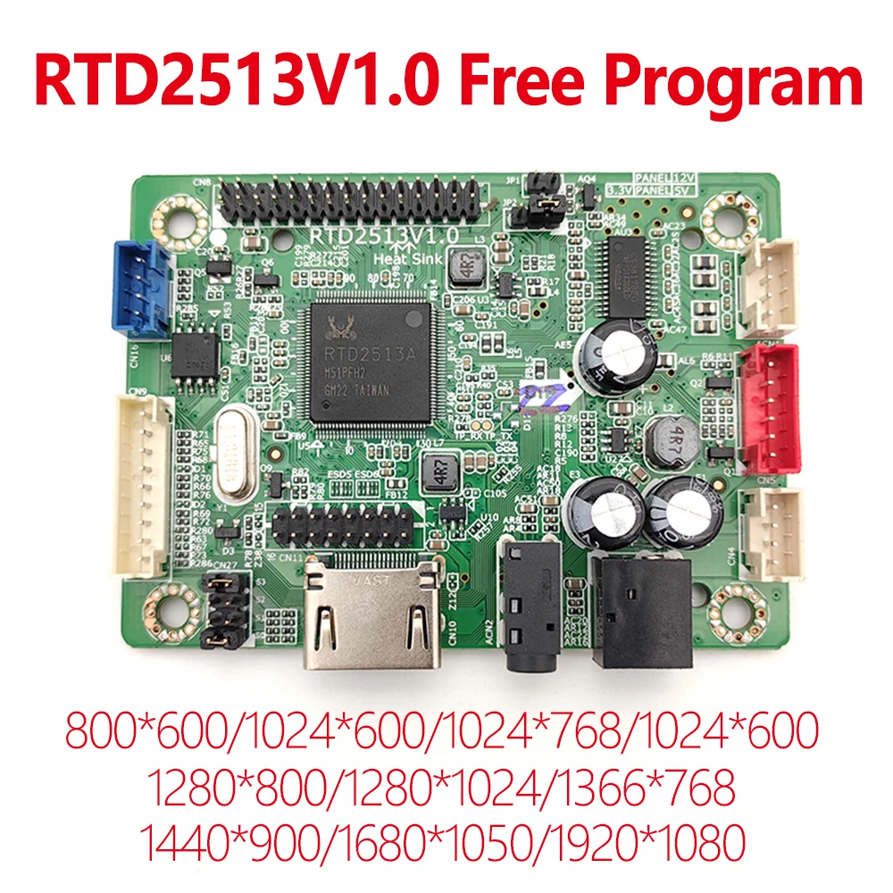 【FREE PROGRAM】RTD2513 V1.0 HDMI LVDS LCD Driver Board Display ...