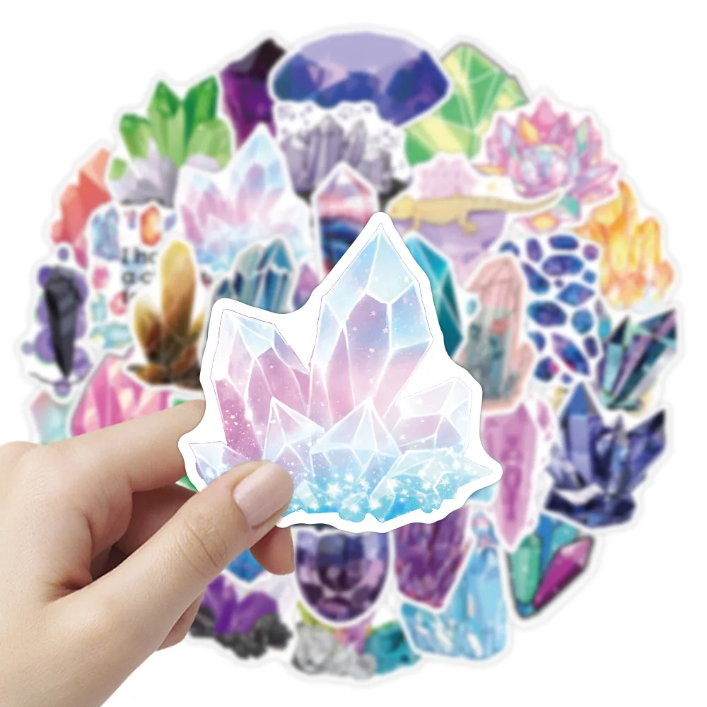10-50PCS-set-Rock-Crystal-Gem-Ore-Pure-Beauty-Cartoon-Graffiti-Stickers ...