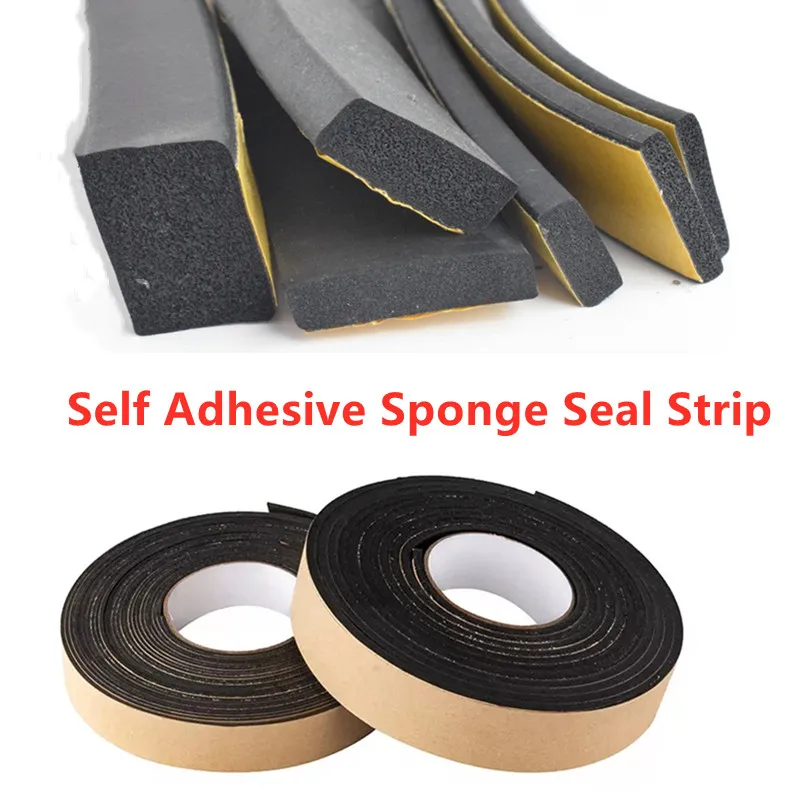 Rubber Self Adhesive Sponge Seal Strip EVA black Single sided seal ...