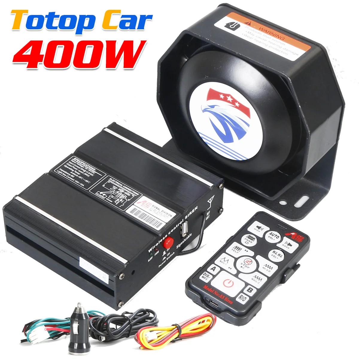 400W-Car-Warning-Police-Siren-Vehicle-Tone-Ambulance-Police-Outdoor ...