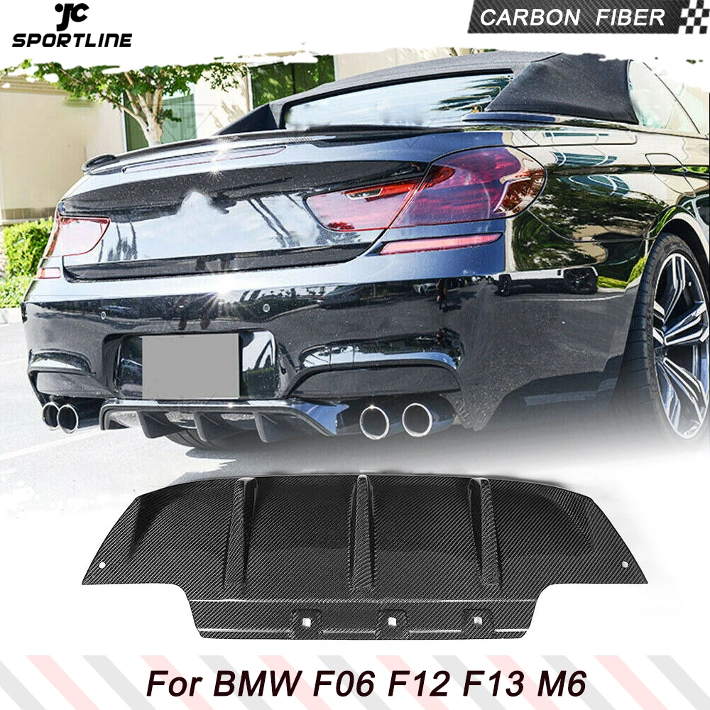 Carbon-Fiber-Rear-Diffuser-fits-for-BMW-F06-F12-F13-M6-2013-2018-Bumper ...