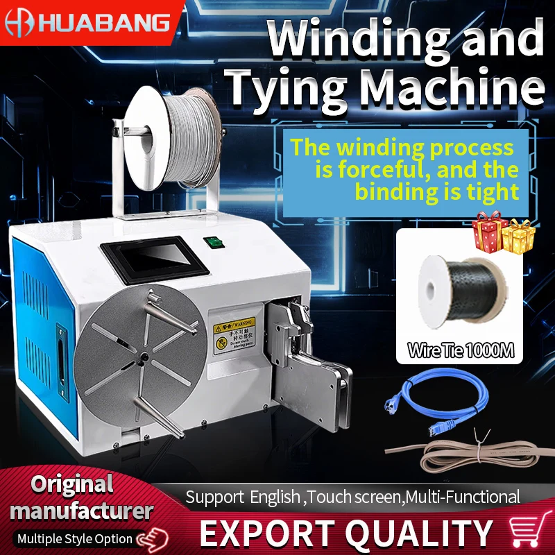 2 in1 Automatic Wire Winding and Tying Machine 3-60mm Bundling Machine ...
