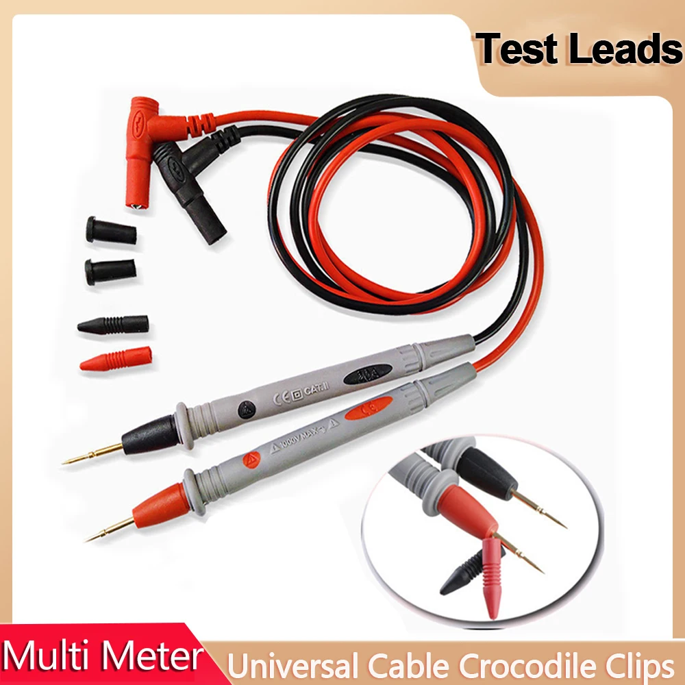 Multimeter-Test-Leads-Universal-Cable-Crocodile-Clips-Measuring-Probes ...