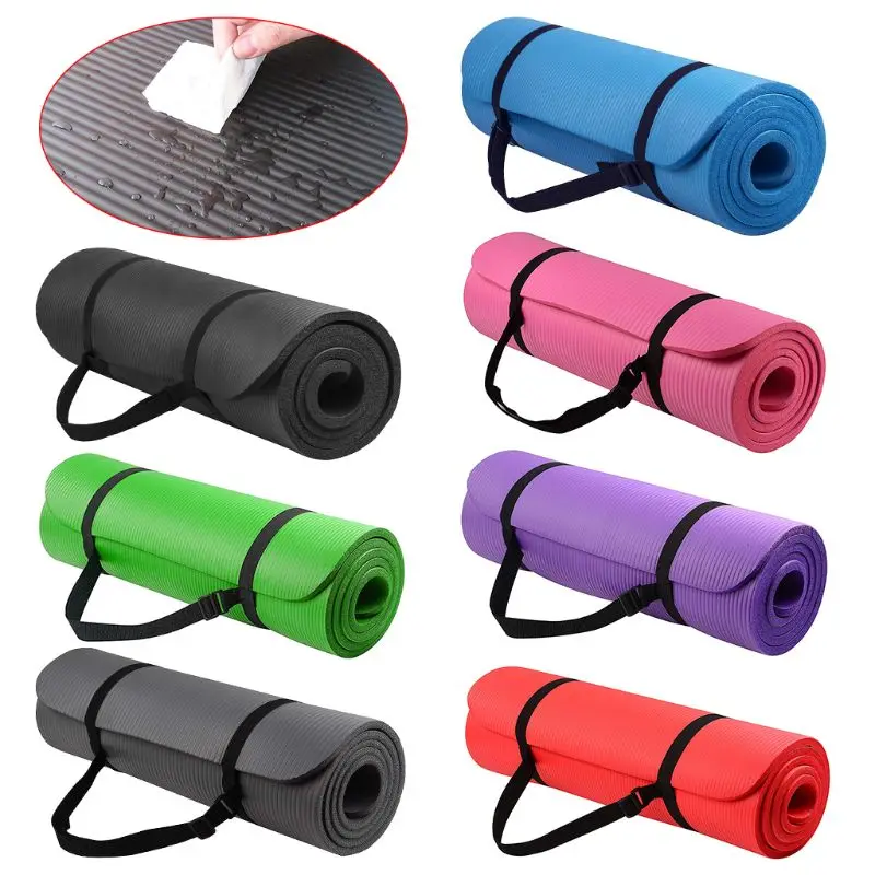 1-Set-Yoga-Mat-Thick-1cm-Pilates-Fitness-Cushion-Non-Slip-Exercise-Pad ...