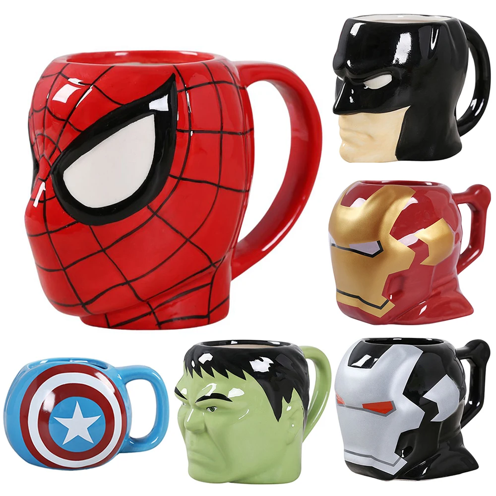 Ceramics-Mug-450-500ml-Marvel-Avengers-Iron-Man-The-Hulk-Super-Captain ...