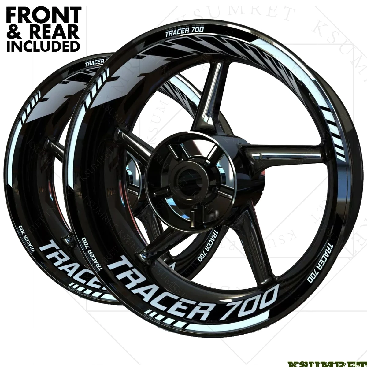 Vinyl TRACER 700 Wheel Sticker TRACER 700 Logo Motorcycle Rim Decal ...