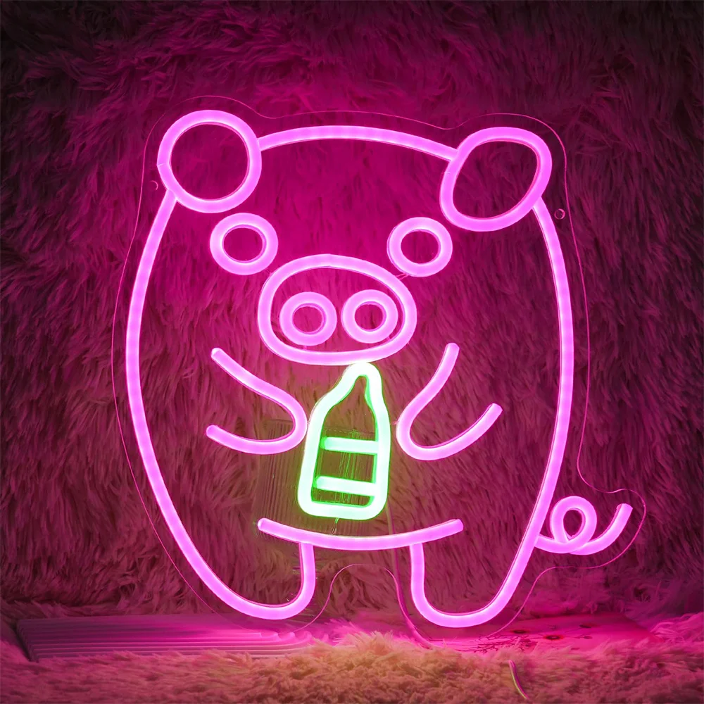 Drinking-Pig-Neon-Sign-Cute-Animal-Neon-Sign-for-Resturant-Signage-Shop ...