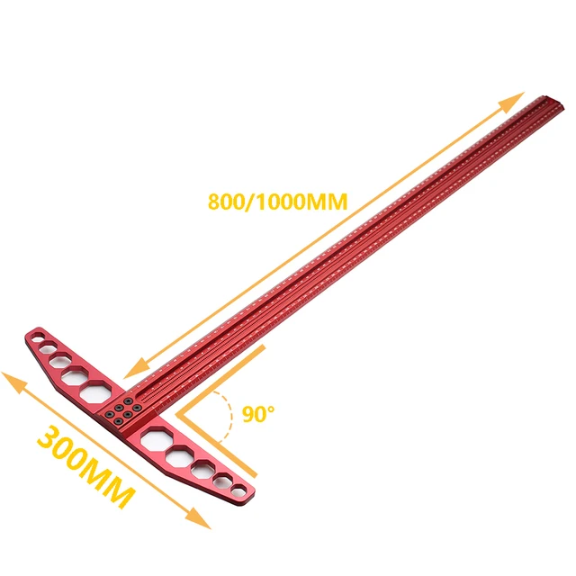 T800-1000MM Precision Woodworking Scriber T Square Marking T Ruler ...