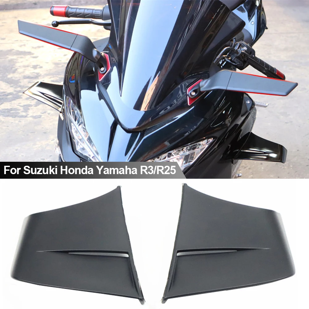 2PCS-Motorcycle-Winglet-Aerodynamic-Spoiler-Wing-Kit-With-Adhesive ...