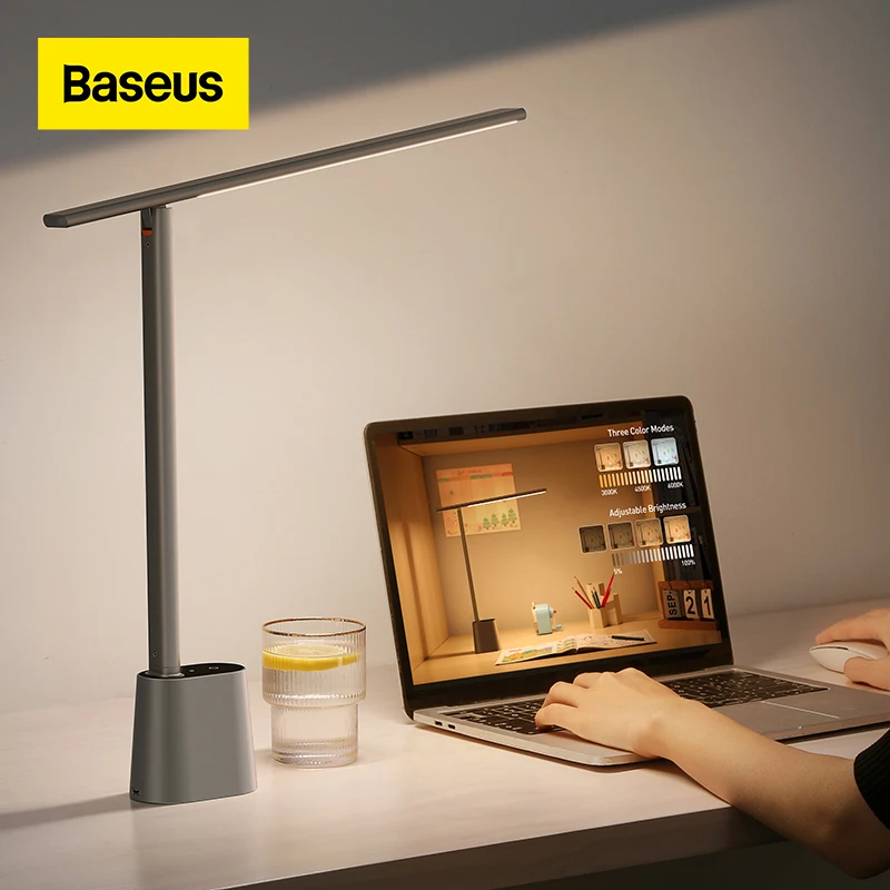 Baseus Led Desk Lamp Eye Protect Study Dimmable Office Light Foldable ...