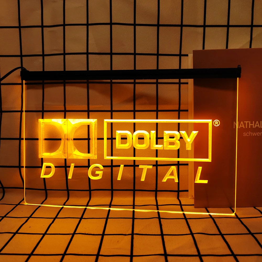 Dolby-Digital-Retro-LED-Neon-Sign-Home-Decor-with-Vintage-Plaques-and ...