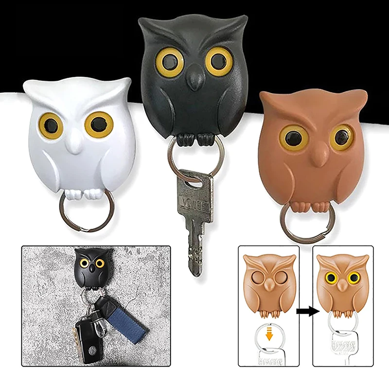 Auto-adesivo-coruja-porta-chaves-Magnet-Hold-Keychain-Key-Hanger-Hooks ...