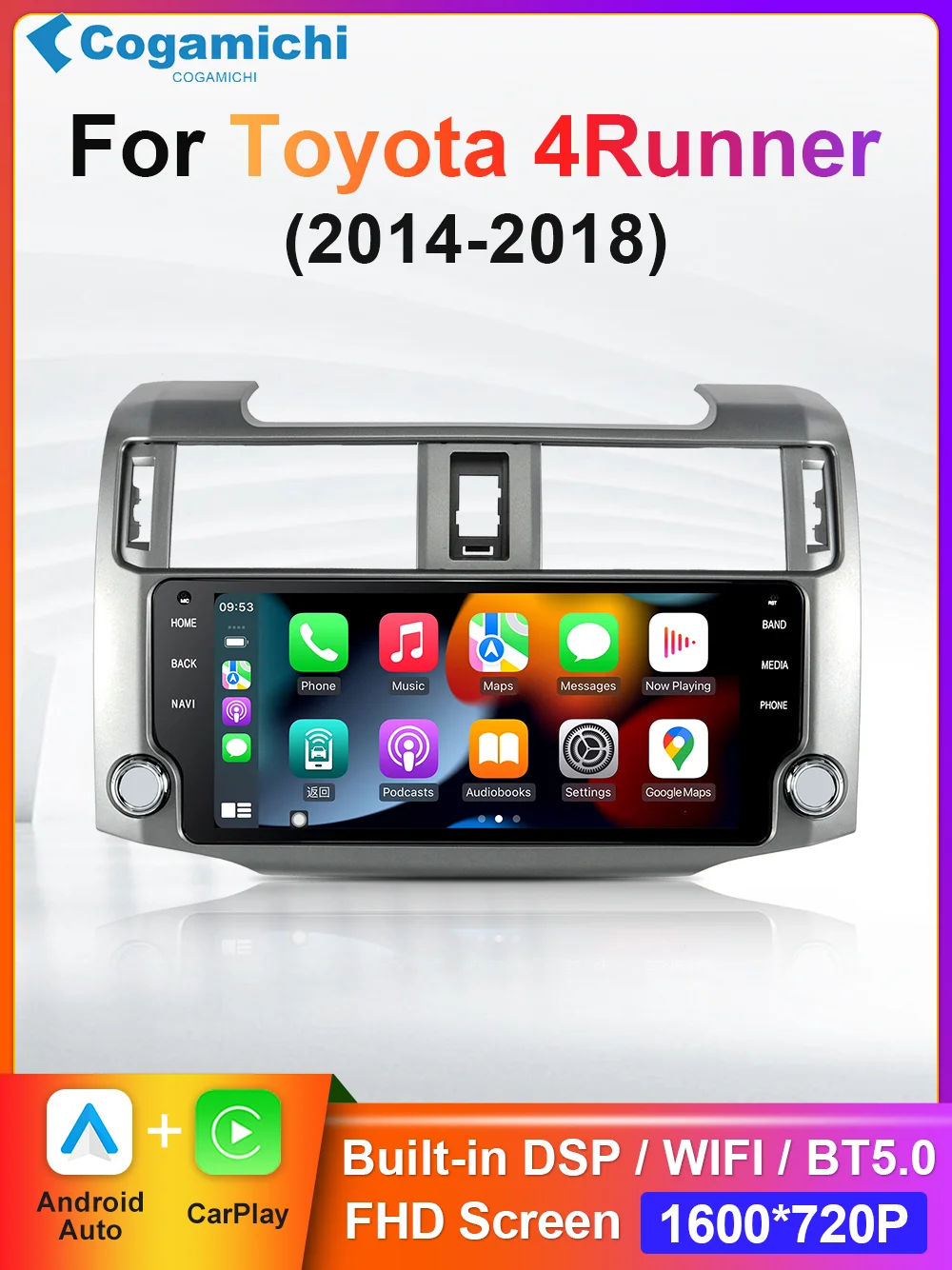 For-Toyota-4-runner-2014-2019-10-33inch-Car-Radio-Multimedia-Video ...