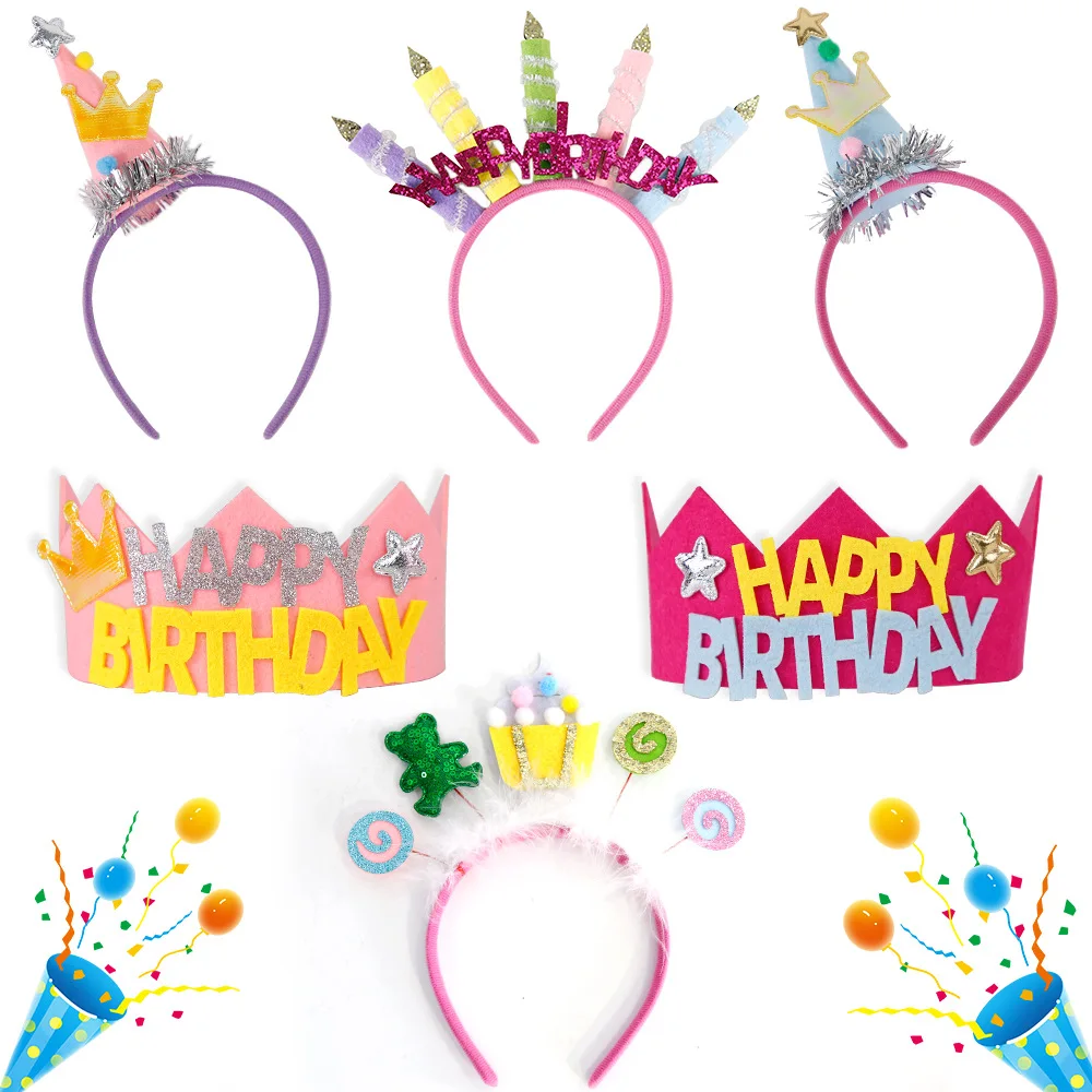 Adult & Kids Birthday Headband Crown Hair Accessory Party Decoration ...