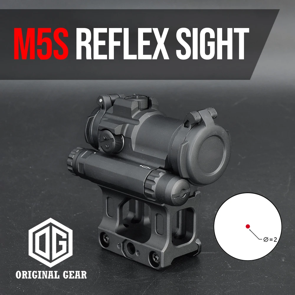 TACTICAL-M5S-Red-Dot-Sight-2-MOA-for-Hunting-Airsoft-Full-Markings-Red ...