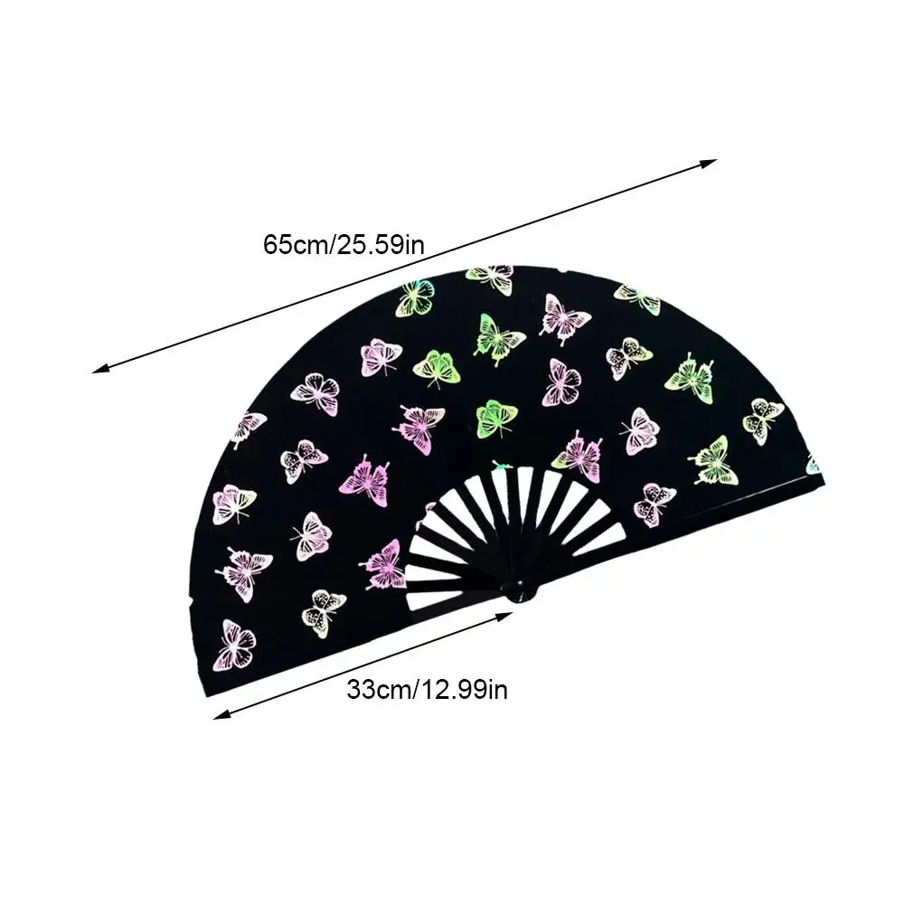 Boots On The Ground Fans Holographic Dance Fan - 25" Folding Hand Fan ...