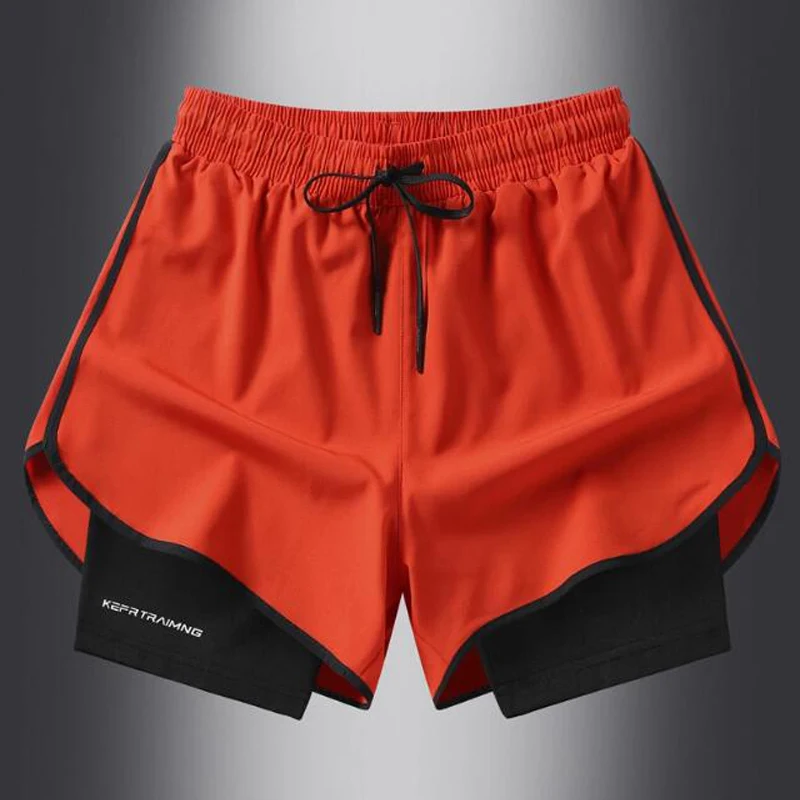 2023 new Summer Running Shorts Men Gym Sports Shorts 2 In 1 Quick Dry ...