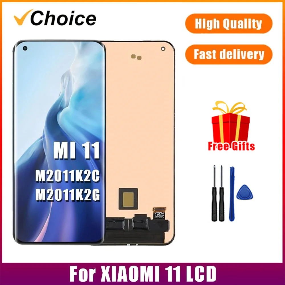6.81" AMOLED Display For Xiaomi Mi 11 LCD Display Touch Screen ...