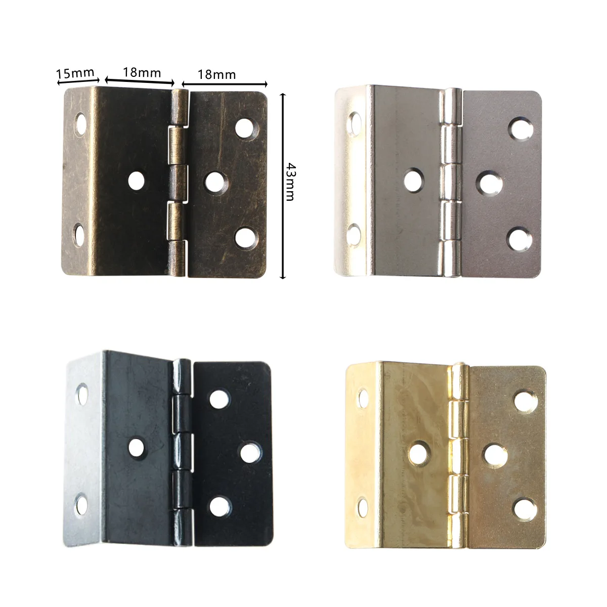 43mm-Large-Antique-Iron-Tri-fold-Hinges-with-6-Holes-Right-Angle-Hinges ...