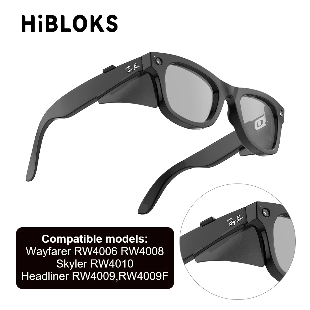 Hibloks Anti-glare Light Shield Baffle Glasses Accessories for RayBan ...