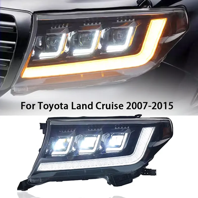 Car-Led-Front-Light-For-Toyota-Land-Cruiser-Headlights-2007-2015-LC200 ...