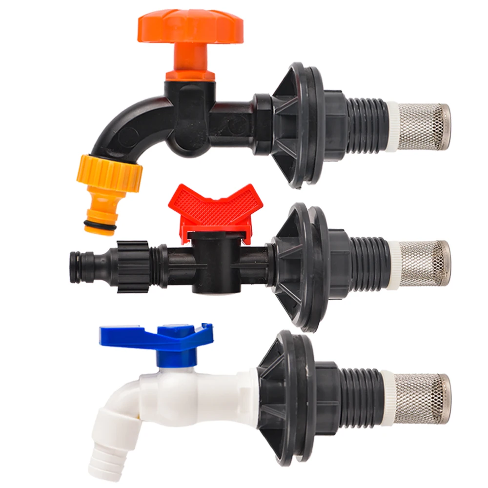1Set-1-2-Rain-Barrel-Turn-Ball-Valve-Spigot-Connector-Drain-Pipe-Joint ...