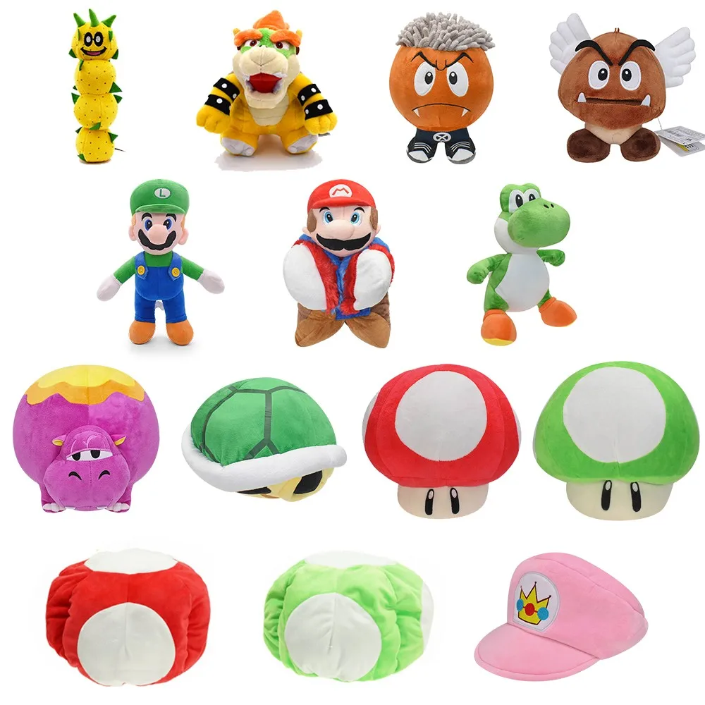 Super-Mario-Bros-Mario-Luigi-Goomba-Yoshi-Plush-Toys-Pillow-Pokeys ...