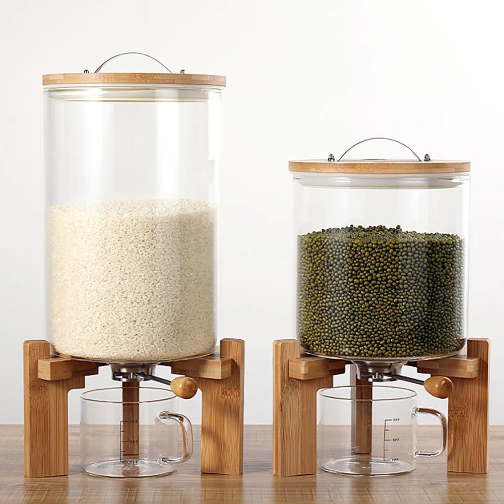 Glass Storage Containers Cereal | Cereal Dispenser Storage Container ...