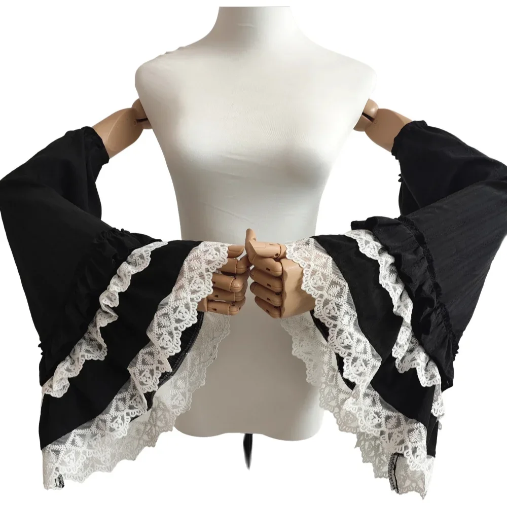 Lolita pure cotton short-sleeved armless sleeve false sleeve sleeve ...