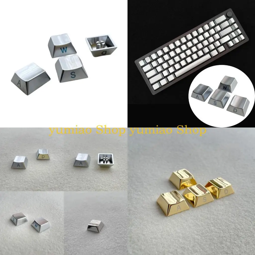 587B Zinc Alloy Metal Keycap Set For WASD Mechanical Keyboards Keycaps ...