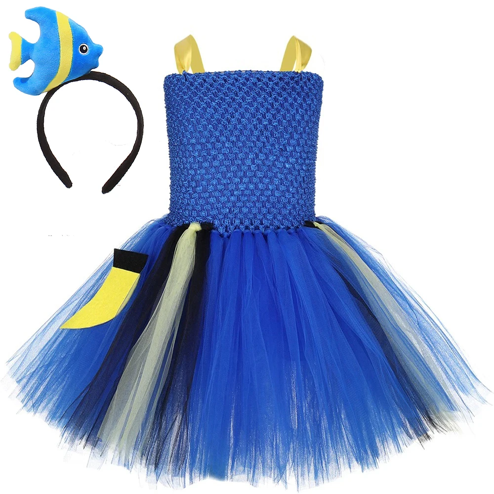 Blue Clownfish Tutu Dress for Girls Finding Dory Halloween Costumes ...