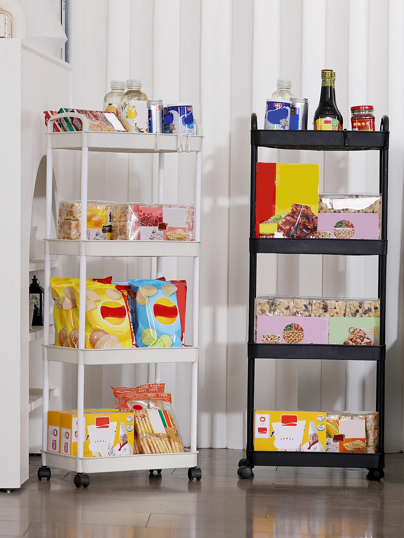 Household-Multi-layer-Small-Cart-Storage-Rack-Floor-To-Floor-Kitchen ...
