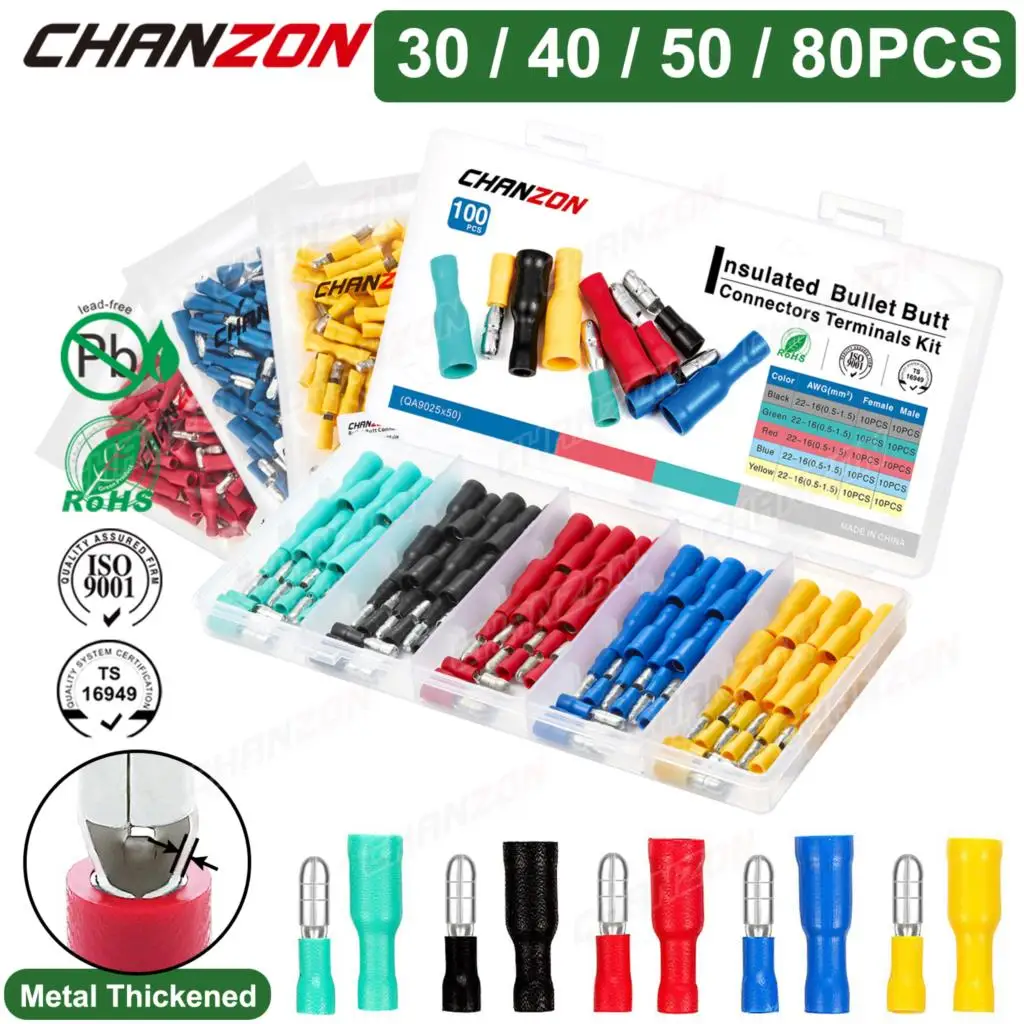 Kit-de-conectores-de-Cable-de-bala-aislado-terminales-de-desconexi-n-de ...