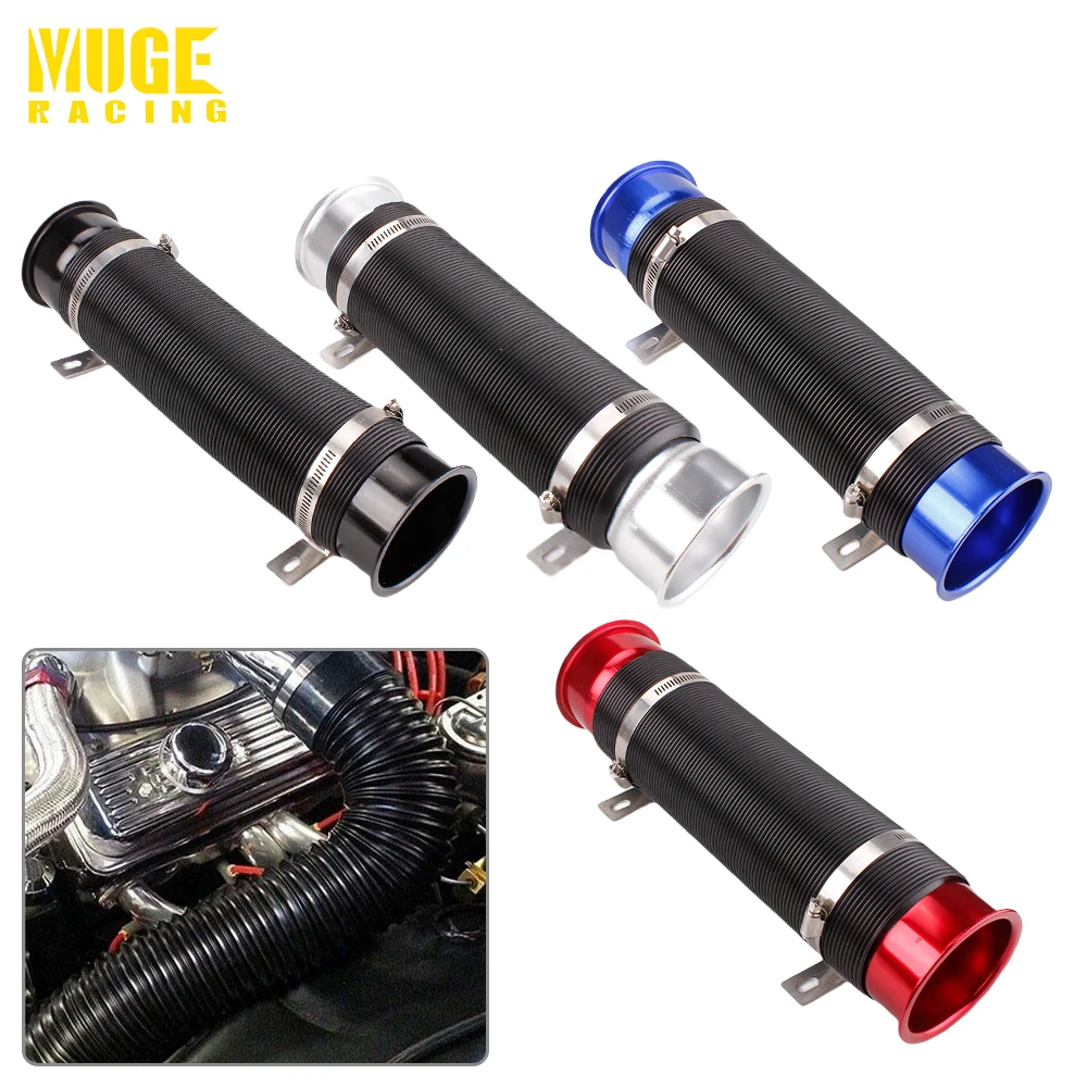 New 76mm Car Cold Air Turbo Intake Inlet Pipe Adjustable Flexible Duct ...