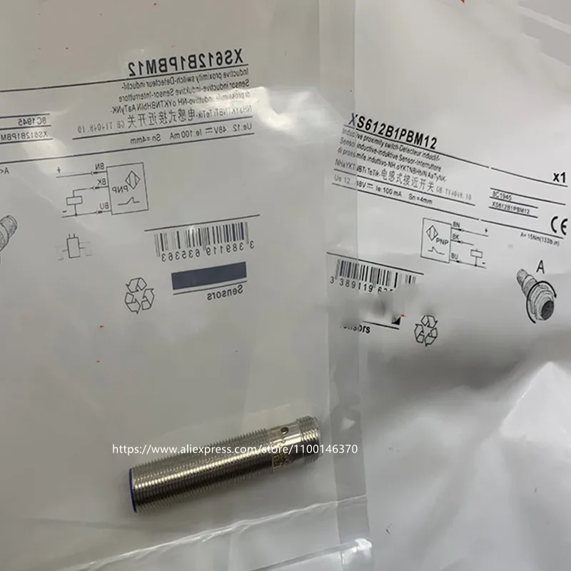 3Pcs-New-Schneider-proximity-switch-XS612B1PAM12-XS612B1PBM12-DC-three ...