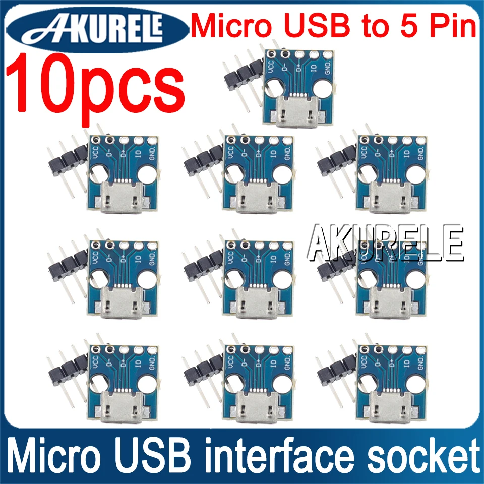 10pcs-Micro-USB-interface-socket-Usb-Power-conversion-interface ...