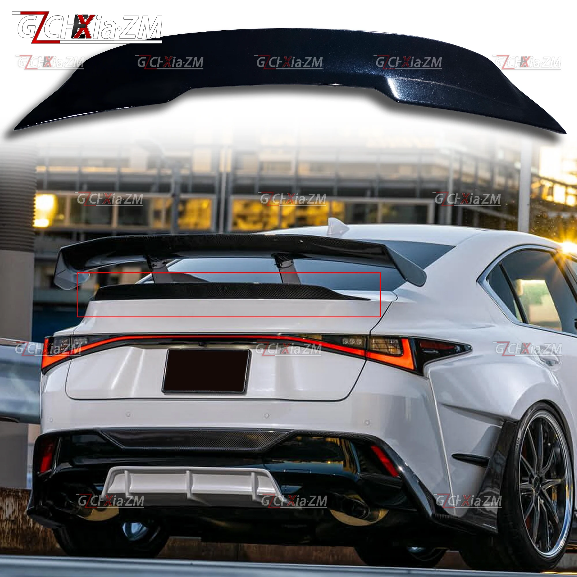 Carbon Fiber Rear Trunk Boot Duck Spoiler Back Windshield Wing For ...