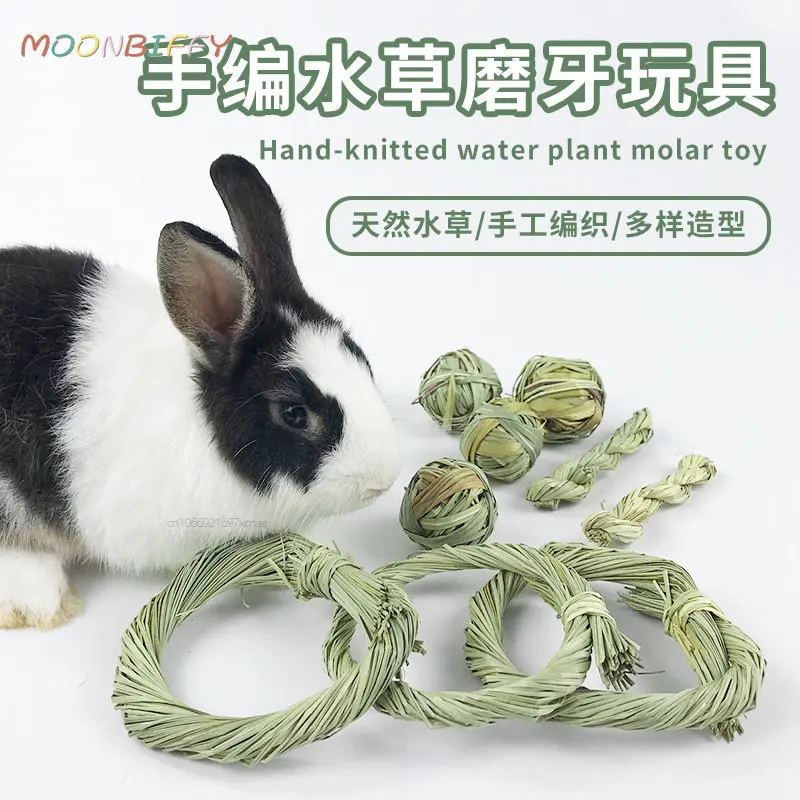 1pc Grass Ball Grass Ring Pet Teeth Grinding Toys Hamster Rabbit Chew ...